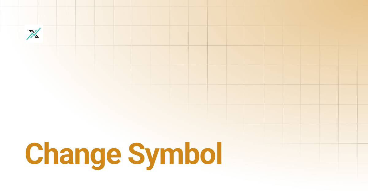 Change Symbol | ProjectX Help Center