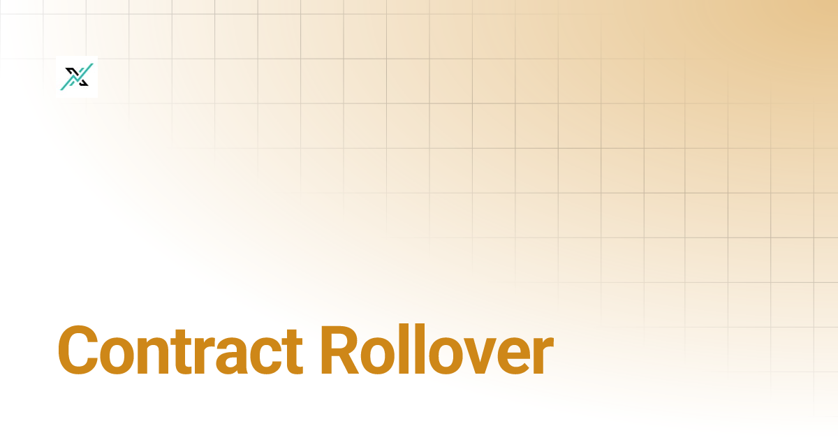 Contract Rollover | ProjectX Help Center